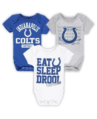 Newborn and Infant Boys and Girls Royal, White Indianapolis Colts Eat ...
