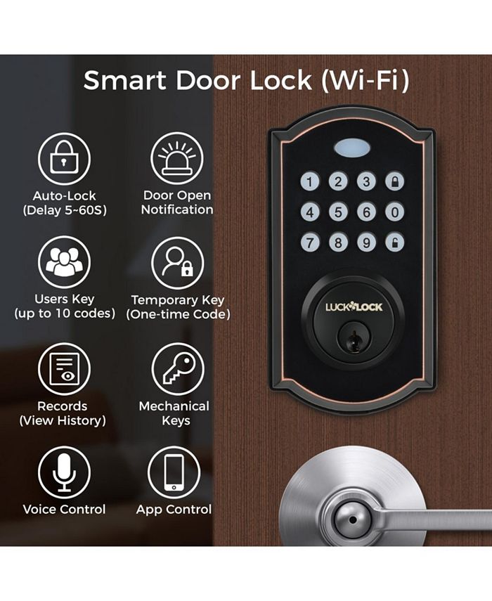 Luck & Lock Smart Wi-Fi Door Lock with Key pad set - Macy's