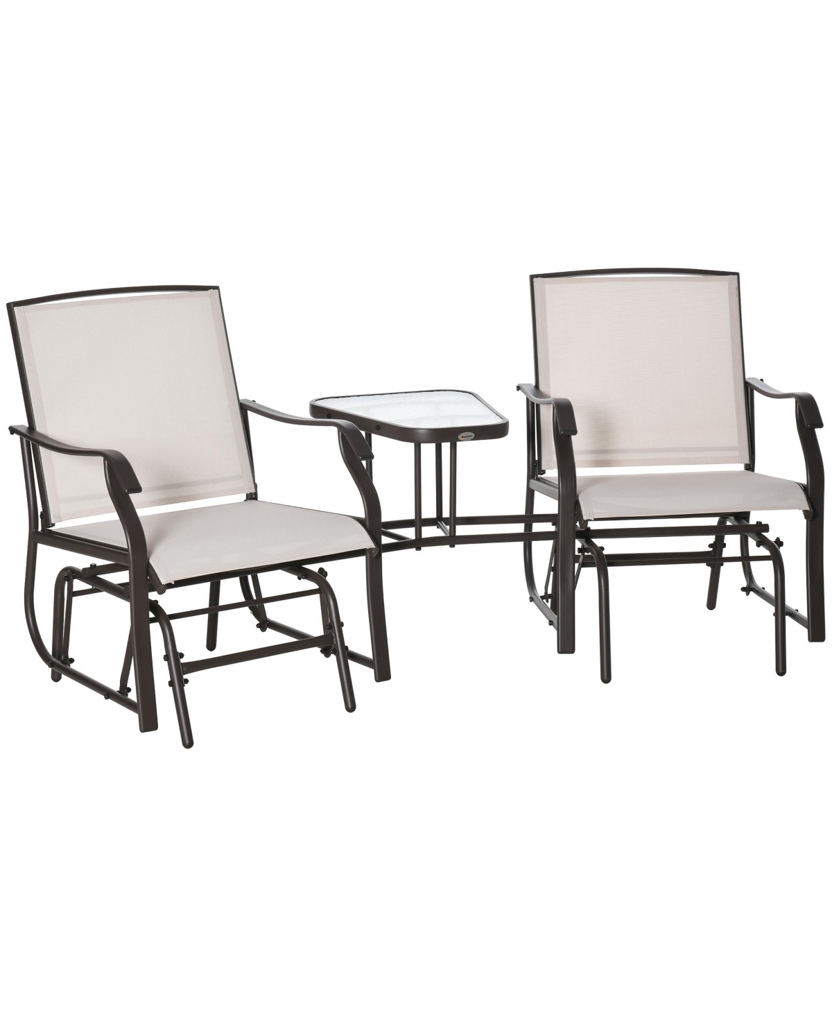 Click here for Outsunny Outdoor Glider Chairs with Coffee Table... prices