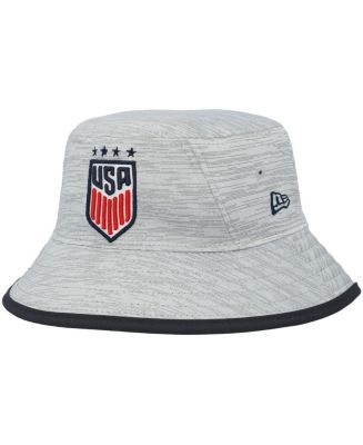 Men's New Era Heathered Gray USWNT Distinct Bucket Hat - Macy's