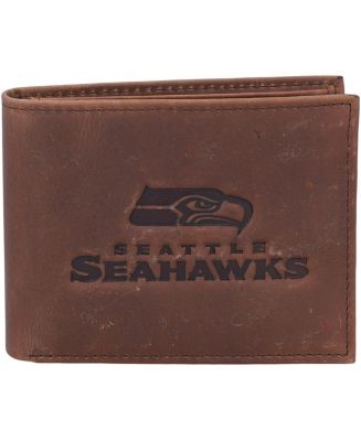 Men's Brown Seattle Seahawks Bifold Leather Wallet - Macy's