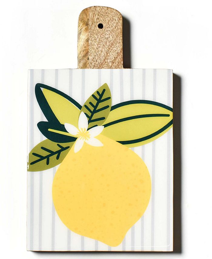 Coton Colors Lemon Wood Small Rectangle Board 10'' - Macy's