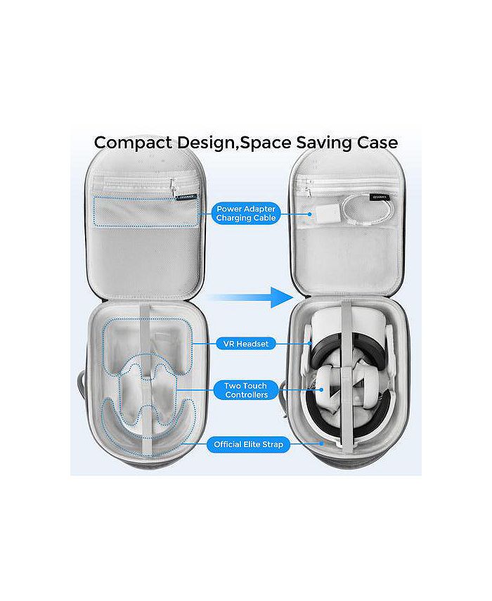 SonicGrace for Oculus Quest 2 Carry Case Hard Shell Travel Case - Macy's