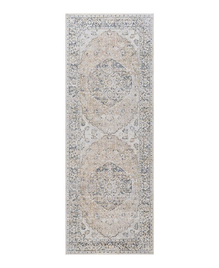 Surya Lillian Machine Washable LLL2309 2'7" x 7'3" Runner Area Rug - Macy's