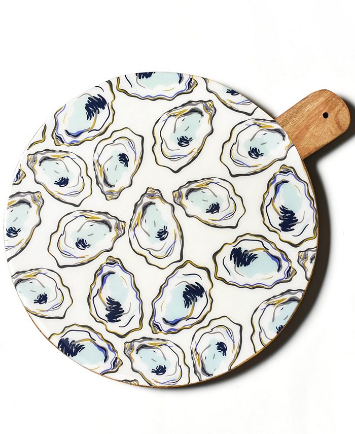 Coton Colors Oyster Print Wood Medium Round Board 12'' - Macy's