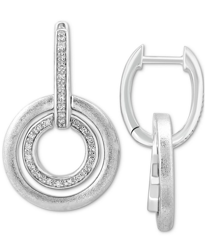 EFFY Collection EFFY® Diamond Interlocking Circle Hoop Earrings (1/6 ct ...