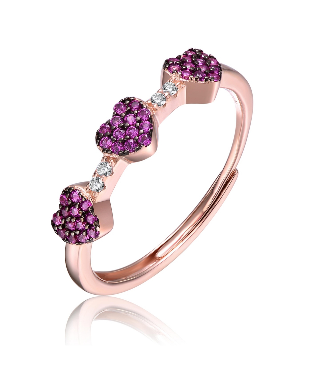Click here for Sterling Silver 18k Rose Gold Plated with Red & Cu... prices