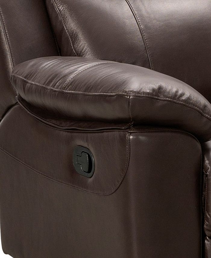 Abbyson Living Brandon Top Grain Leather Recliner - Macy's