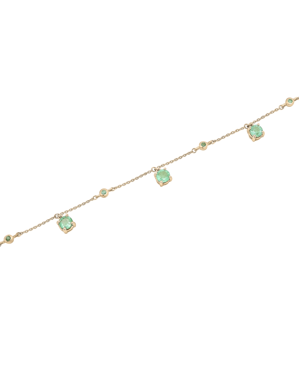 Click here for Lab-Grown Emerald Dangle Station Ankle Bracelet (1... prices