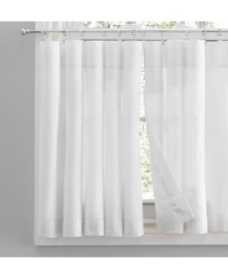 Ricardo Simplicity Rod Pocket Tailored Tier Curtain Pair 80"W x 24"L ...