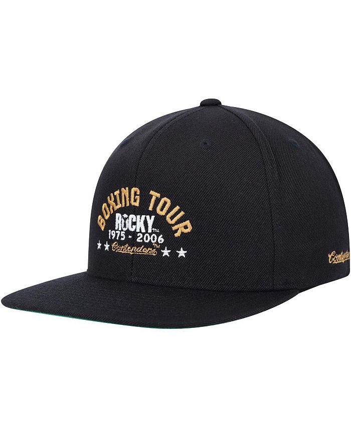 Contenders Clothing Men's and Women's Black Rocky Boxing Tour Snapback ...