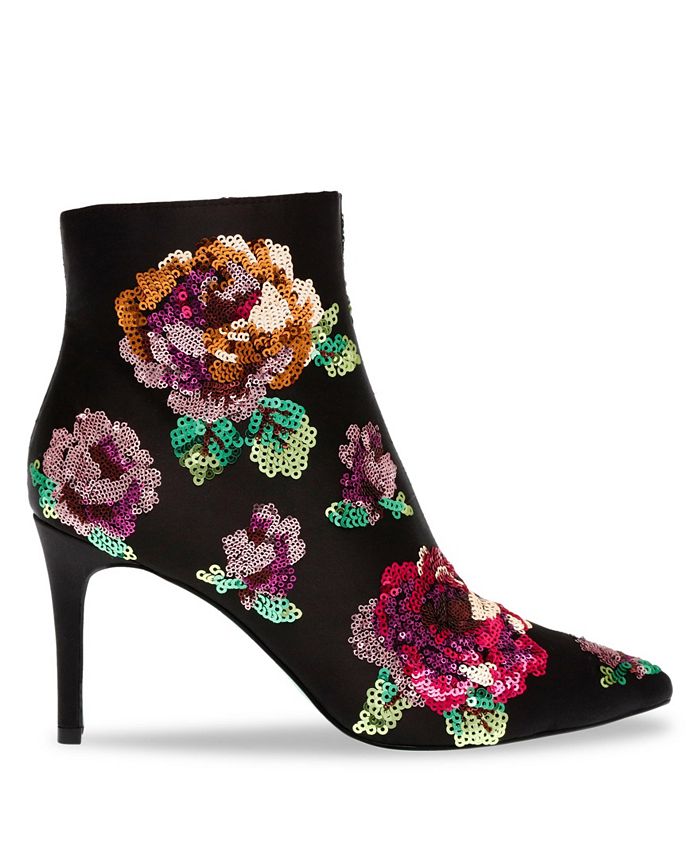 Betsey Johnson Women's Coper Sequin Floral Booties - Macy's