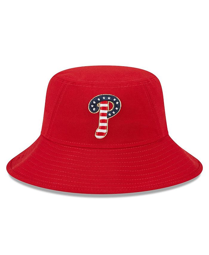 New Era Men's Red Philadelphia Phillies 2023 Fourth of July Bucket Hat ...