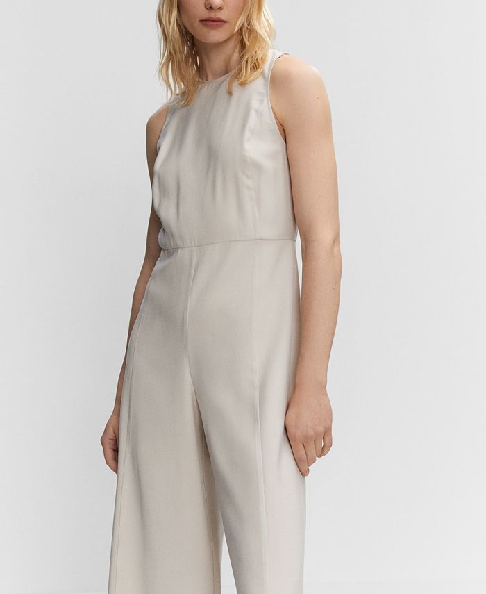 MANGO Women's Cropped Straps Jumpsuit - Macy's