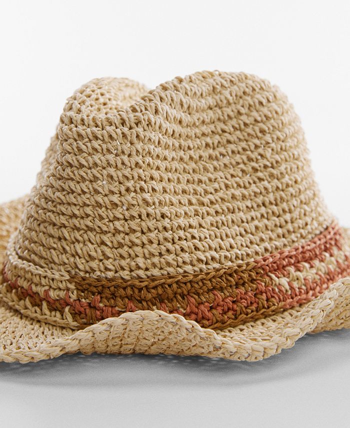 MANGO Women's Natural Fiber Hat - Macy's