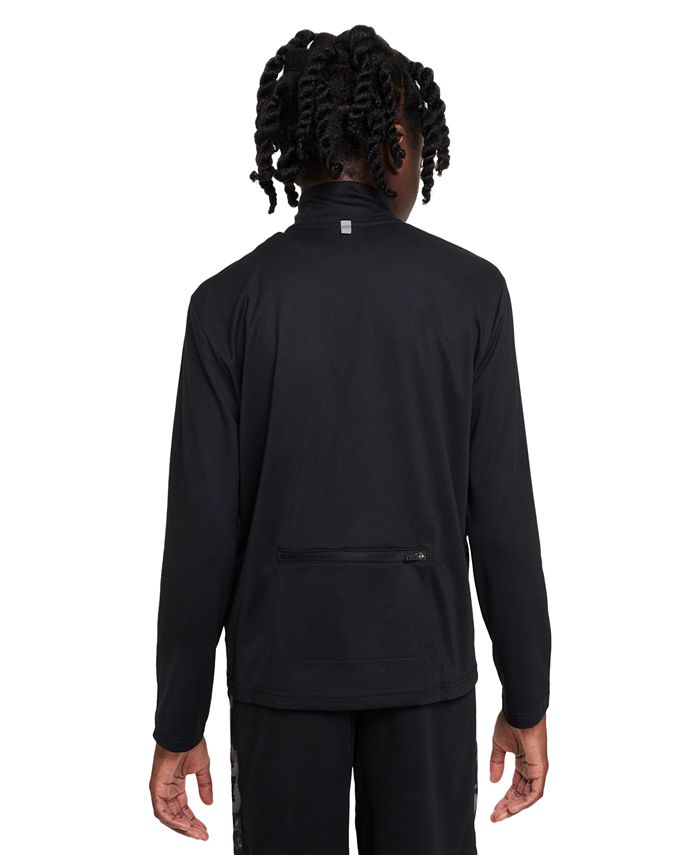 Nike Boys Dri-FIT Poly+ Loose-Fit 1/4-Zip Training T-Shirt - Macy's