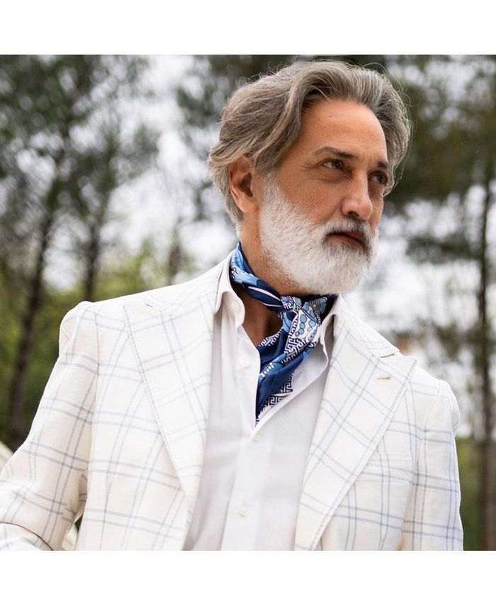 Elizabetta Capri - Silk Neckerchief for Men - Ocean - Macy's