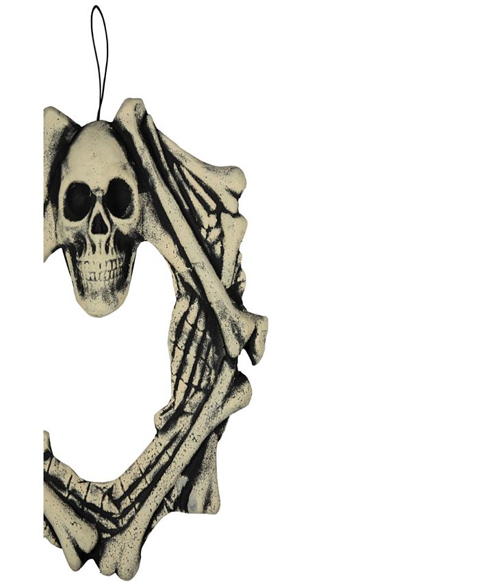 Northlight Skull Head And Bones Halloween Wreath 18 Unlit Macys
