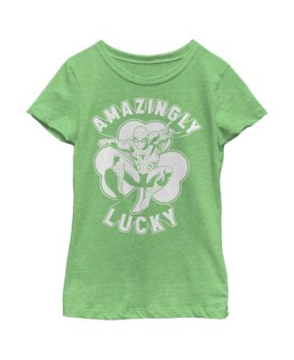 Disney Girl's Marvel St. Patrick's Day Spider-Man Lucky Clover Child T ...