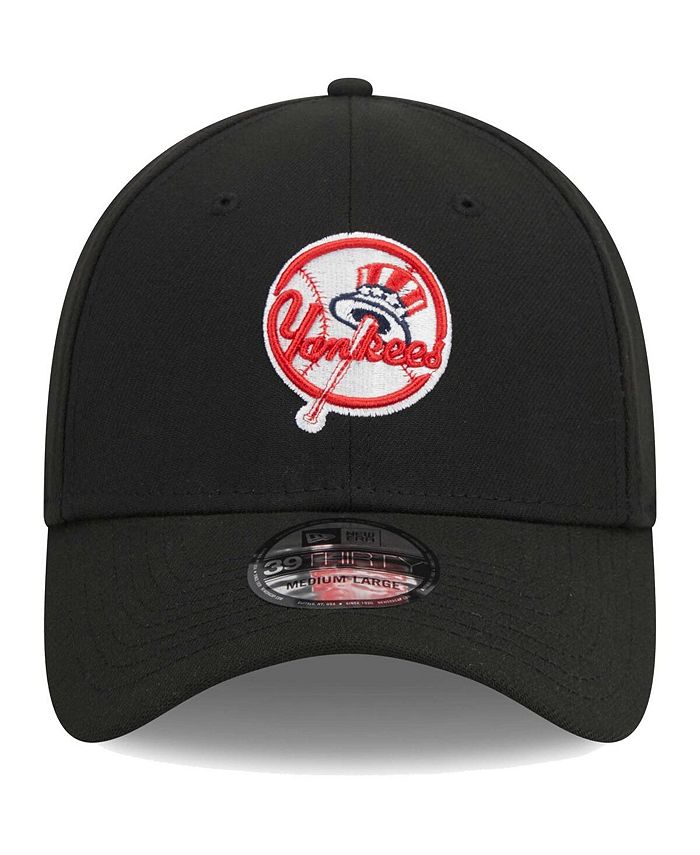 New Era Men's Black New York Yankees Logo 39THIRTY Flex Hat - Macy's