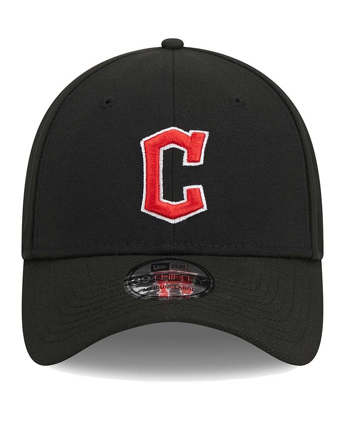 New Era Men's Black Cleveland Guardians Logo 39THIRTY Flex Hat - Macy's
