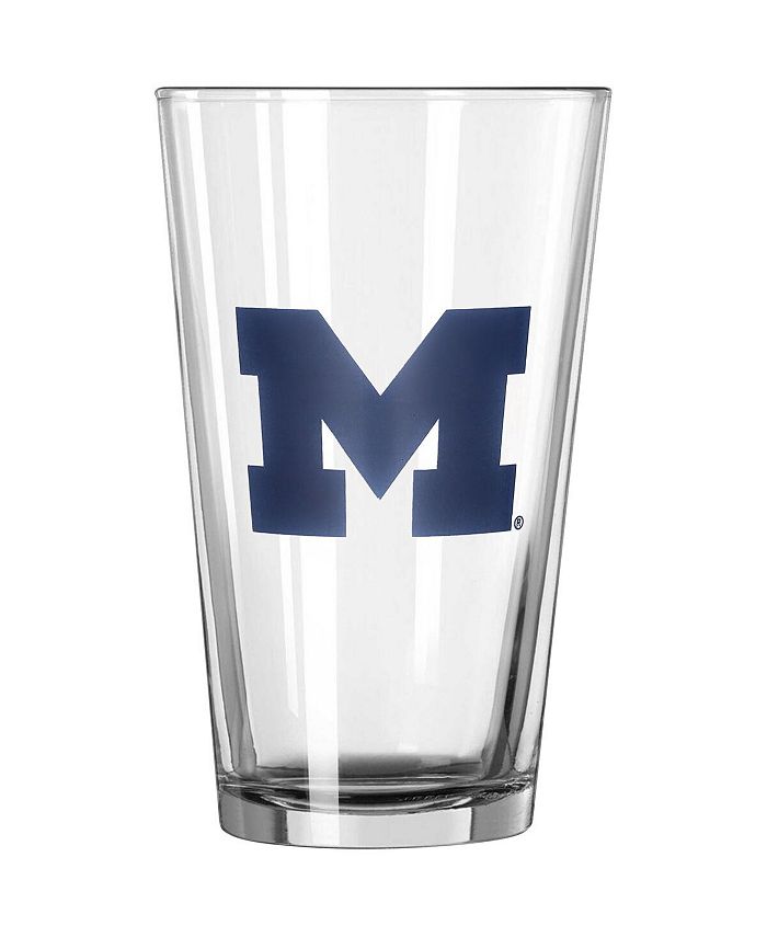 Logo Brands Michigan Wolverines 16 Oz Team Wordmark Game Day Pint Glass ...
