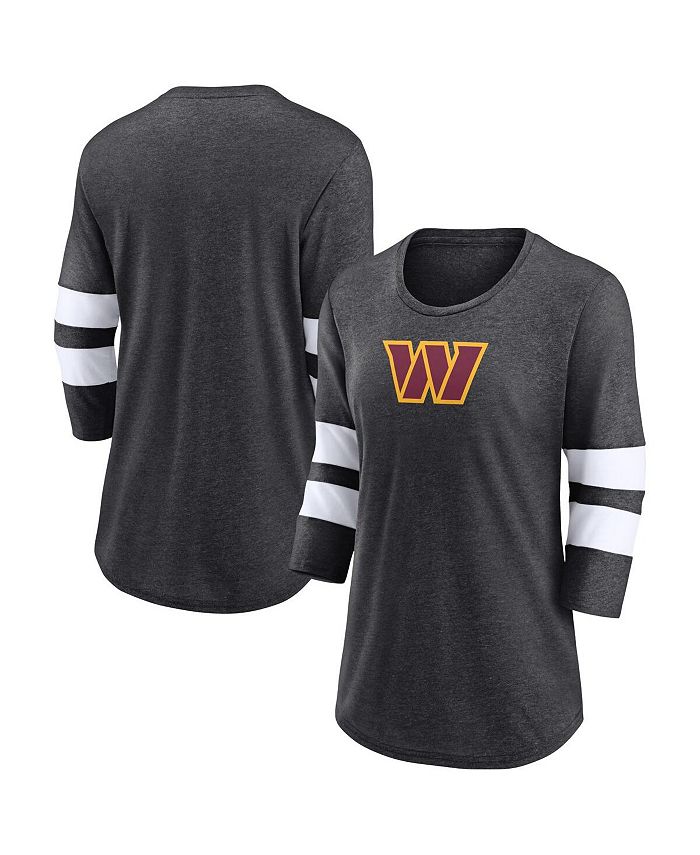 Fanatics Women's Heathered Charcoal Washington Commanders Primary Logo ...