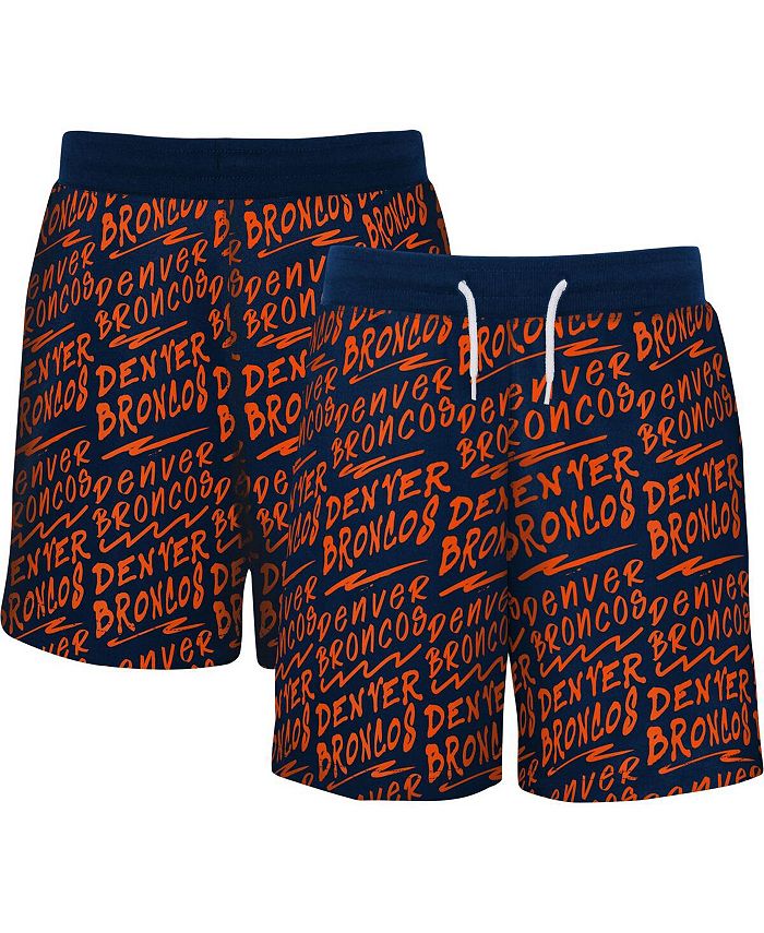 Outerstuff Big Boys Navy Denver Broncos Super French Terry Shorts - Macy's