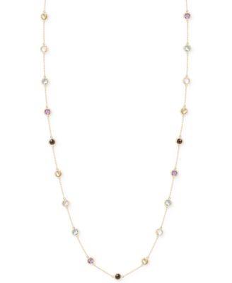 Victoria Townsend Multi-Stone Bezel Necklace in 18k Gold over Sterling ...