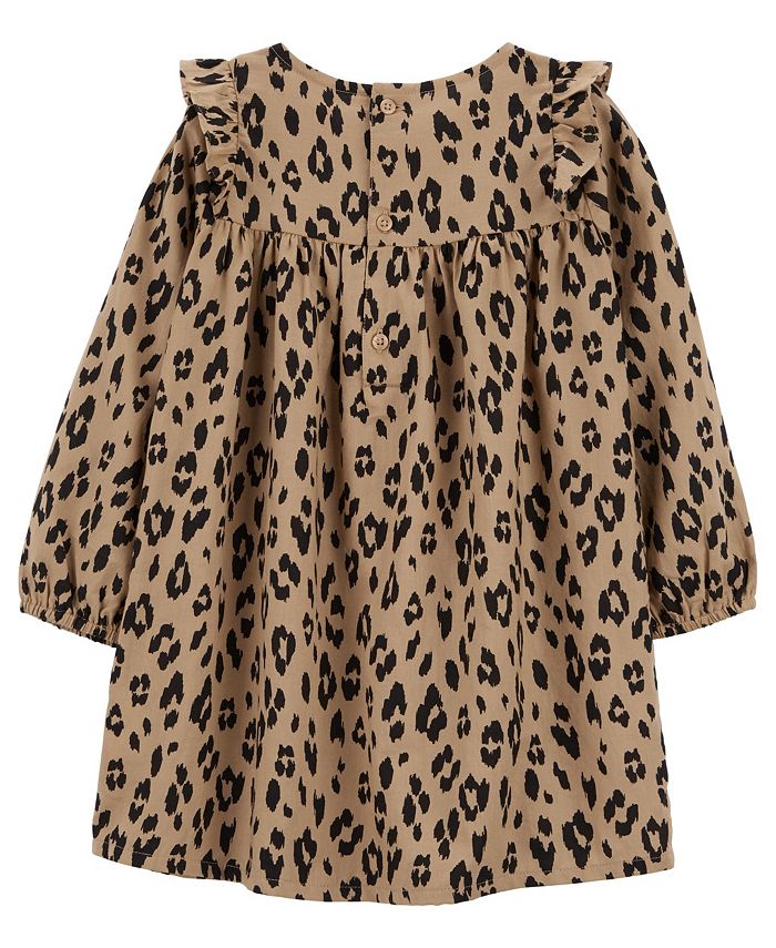 Carter's Toddler Girls Leopard Long Sleeve Twill Dress - Macy's
