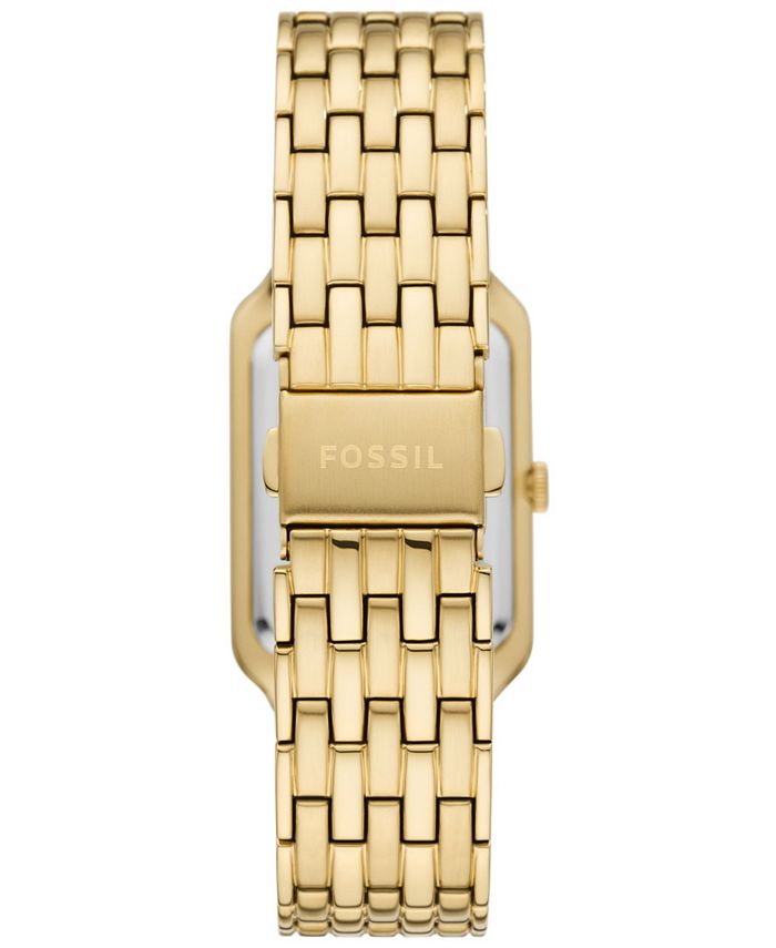 Fossil Women's Raquel Three-Hand Date Gold-Tone Stainless Steel Watch ...