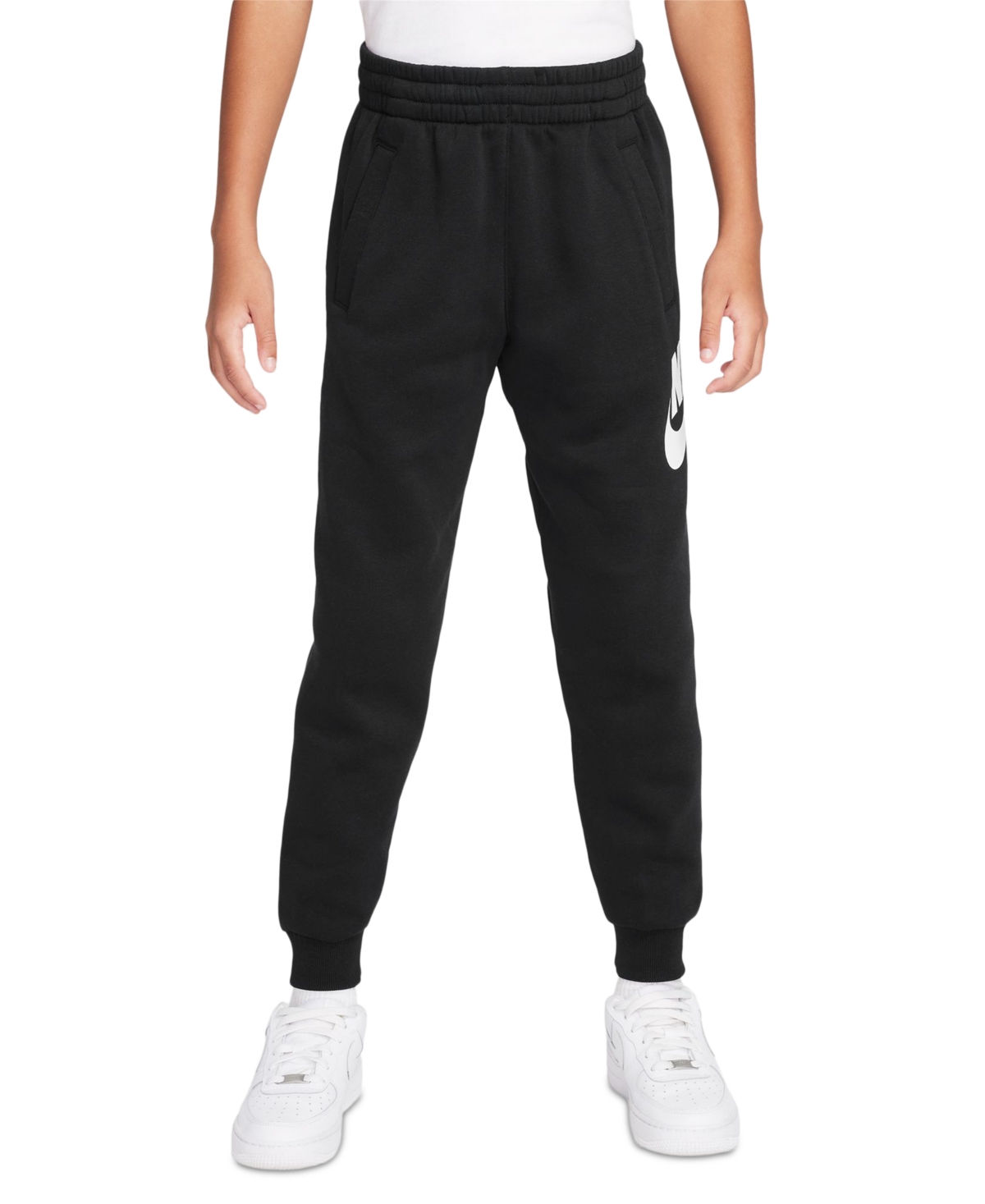 Click here for Nike Big Kids Club Fleece Jogger Pants - Black/whi... prices