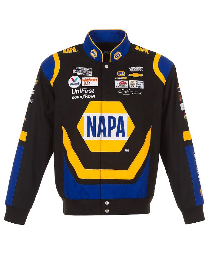 JH Design Men's Black, Royal Chase Elliott NAPA Driver Twill Uniform ...