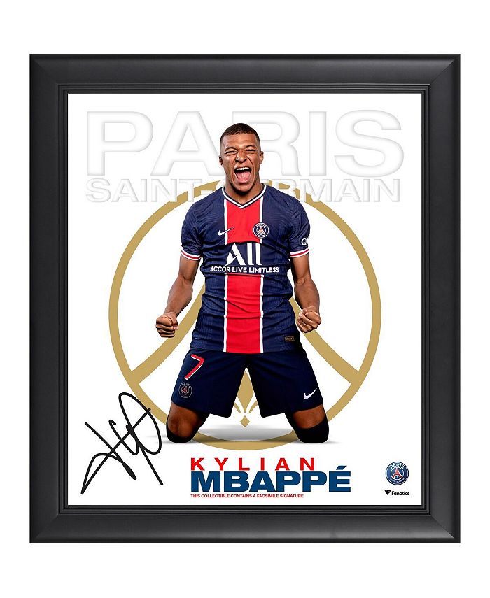 Fanatics Authentic Kylian Mbappe Paris Saint-Germain Facsimile ...