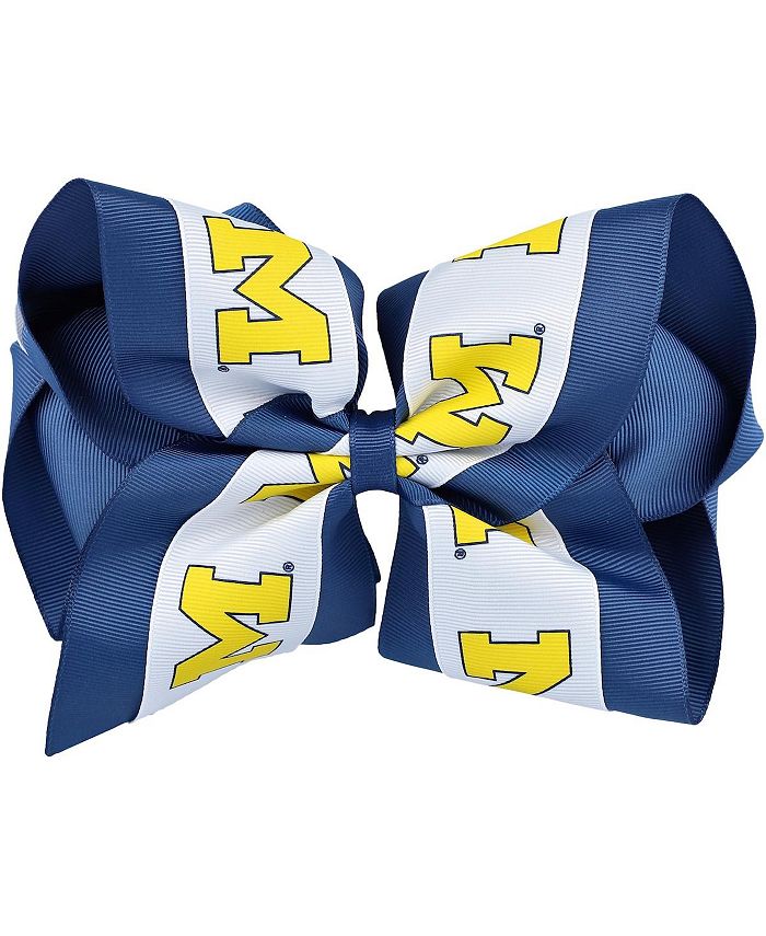 USA Licensed Bows Women's Michigan Wolverines Jumbo 3" Layered Bow - Macy's
