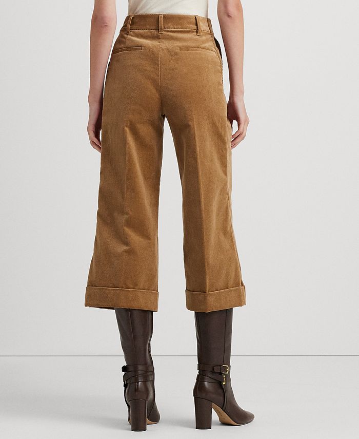 Lauren Ralph Lauren Women's Pleated Corduroy Culotte Pants - Macy's