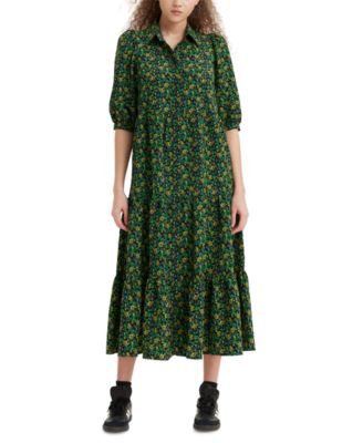 Levi's Women's Cynthia Button-Front A-Line Midi Dress - Macy's