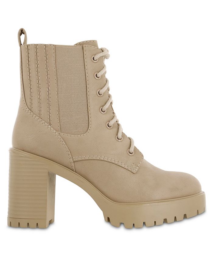 MIA Women's Daryl Lace-Up Heeled Lug Sole Combat Boots - Macy's