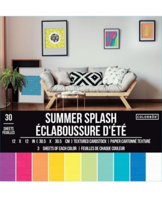 Colorbok Textured Cardstock Pad 12"X12" 30/Pkg-Summer Splash - Macy's