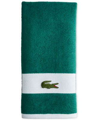 Lacoste Home Heritage Sport Stripe Cotton Hand Towel, 16" x 30" - Macy's