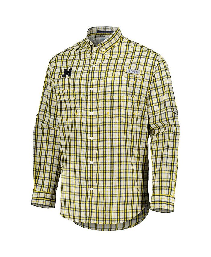 Columbia Men's Maize Michigan Wolverines Super Tamiami Omni-Wick Long ...