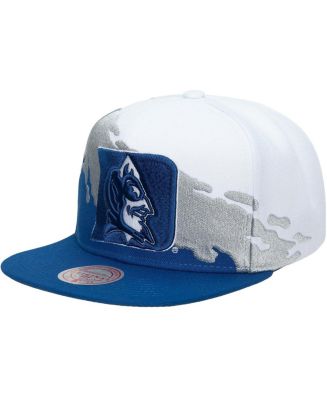Men's Mitchell & Ness Royal, White Duke Blue Devils Paintbrush Snapback ...
