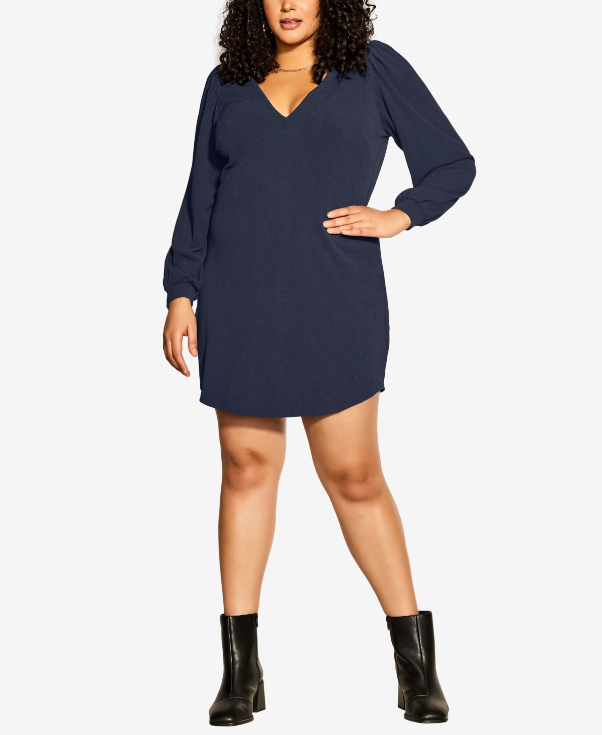 Click here for City Chic Womens Quiero Mini Dress - Navy prices