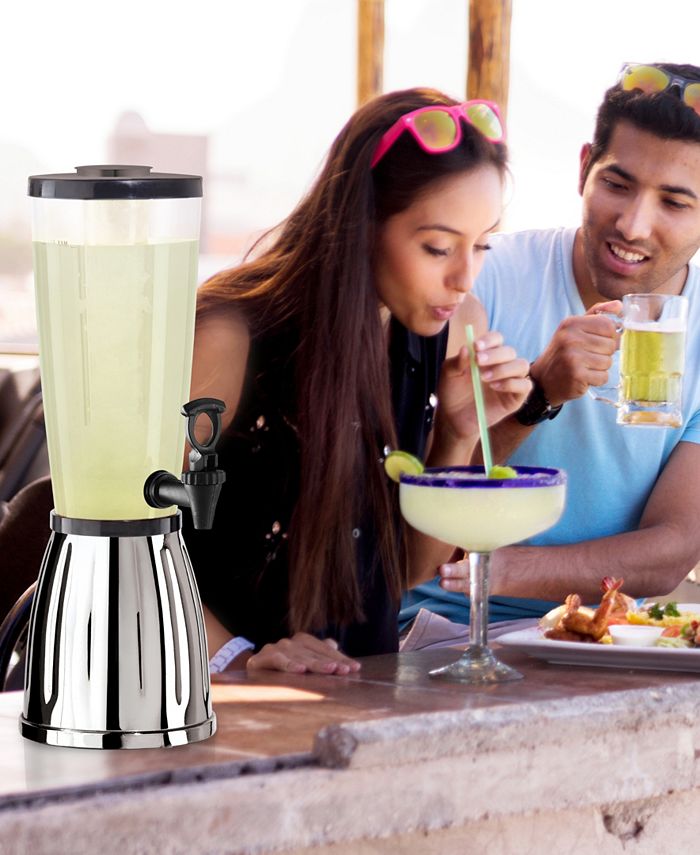 Oggi 3 Quart Beverage Dispenser with Ice Tube Ez-Pour Spigot - Macy's