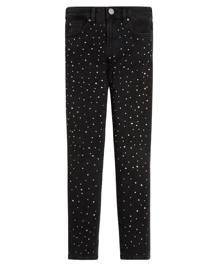GUESS Big Girls Stretch Denim Heat Sealed Rhinestone 5 Pocket Skinny ...