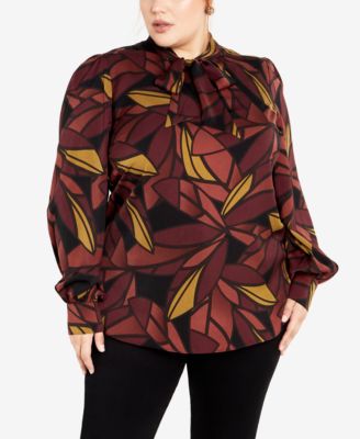 City Chic Trendy Plus Size Vivian High Neck Top - Macy's