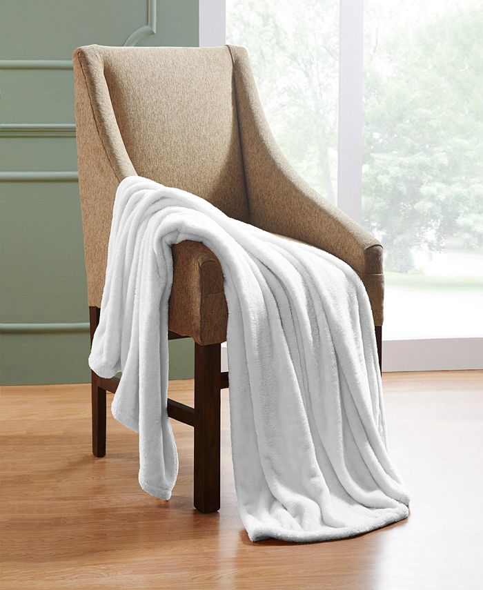 Superior Wrinkle Resistant Plush Fleece Throw, 50" x 60" - Macy's