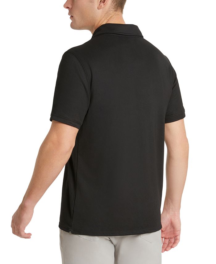 Kenneth Cole Men's Short Sleeve Camp Johnny Collar Performance Polo Shirt - Macy's