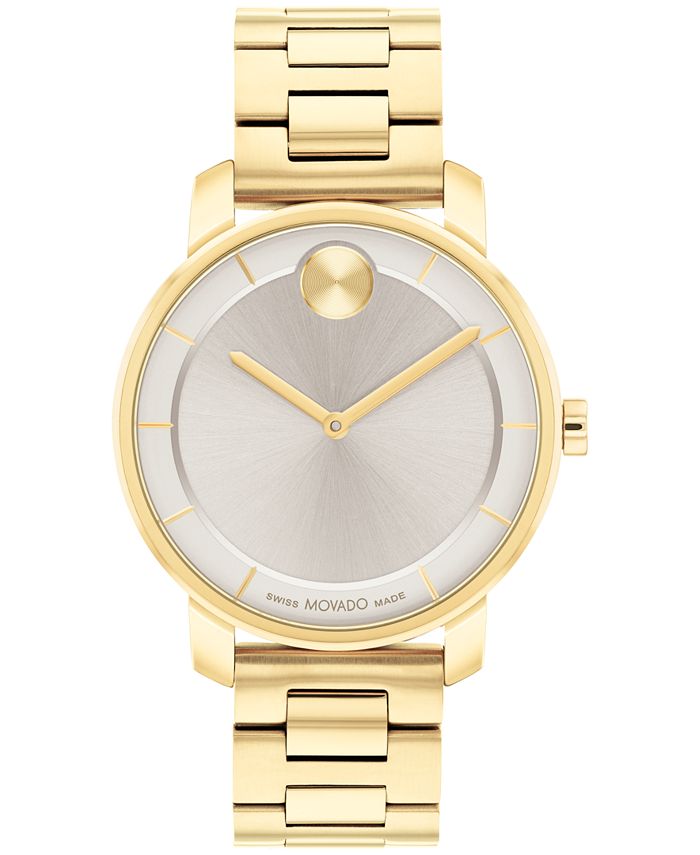 Movado Women's Bold Access Swiss Quartz Ionic Plated Light Gold Steel ...