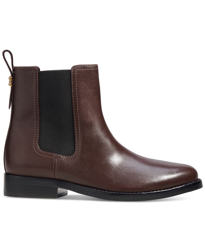 COACH Women's Maeve Sculpted C Leather Chelsea Booties - Macy's